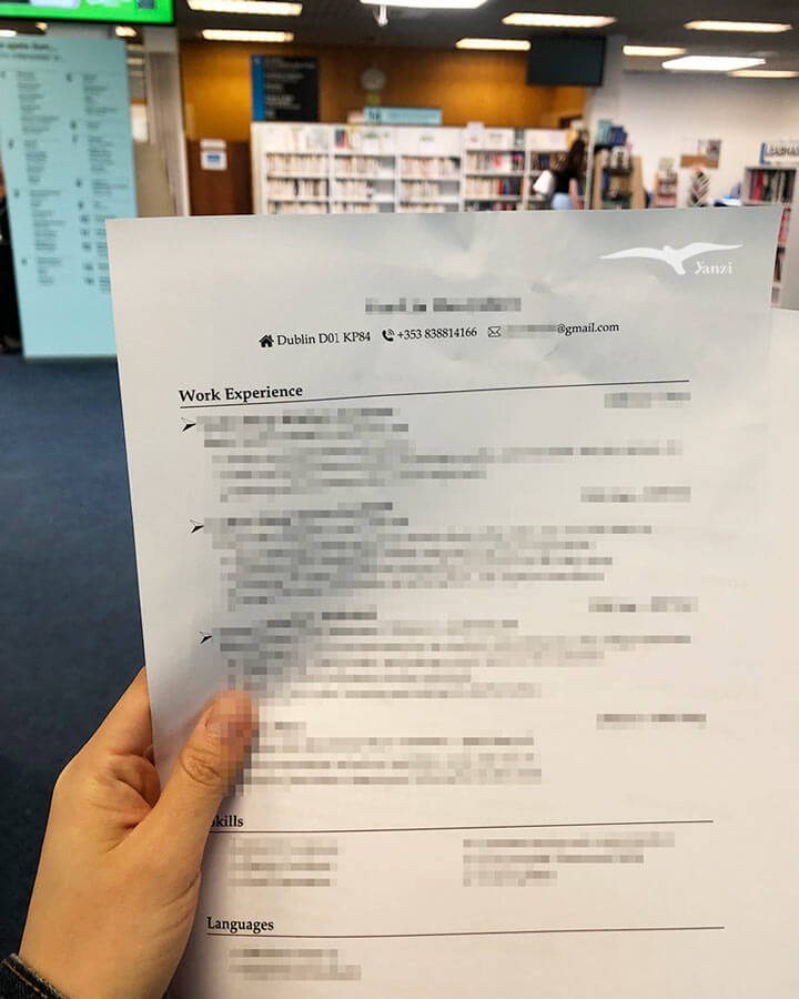 【愛爾蘭影印】都柏林中央圖書館Dublin Central Library印履歷！ – 雁子Yanzi